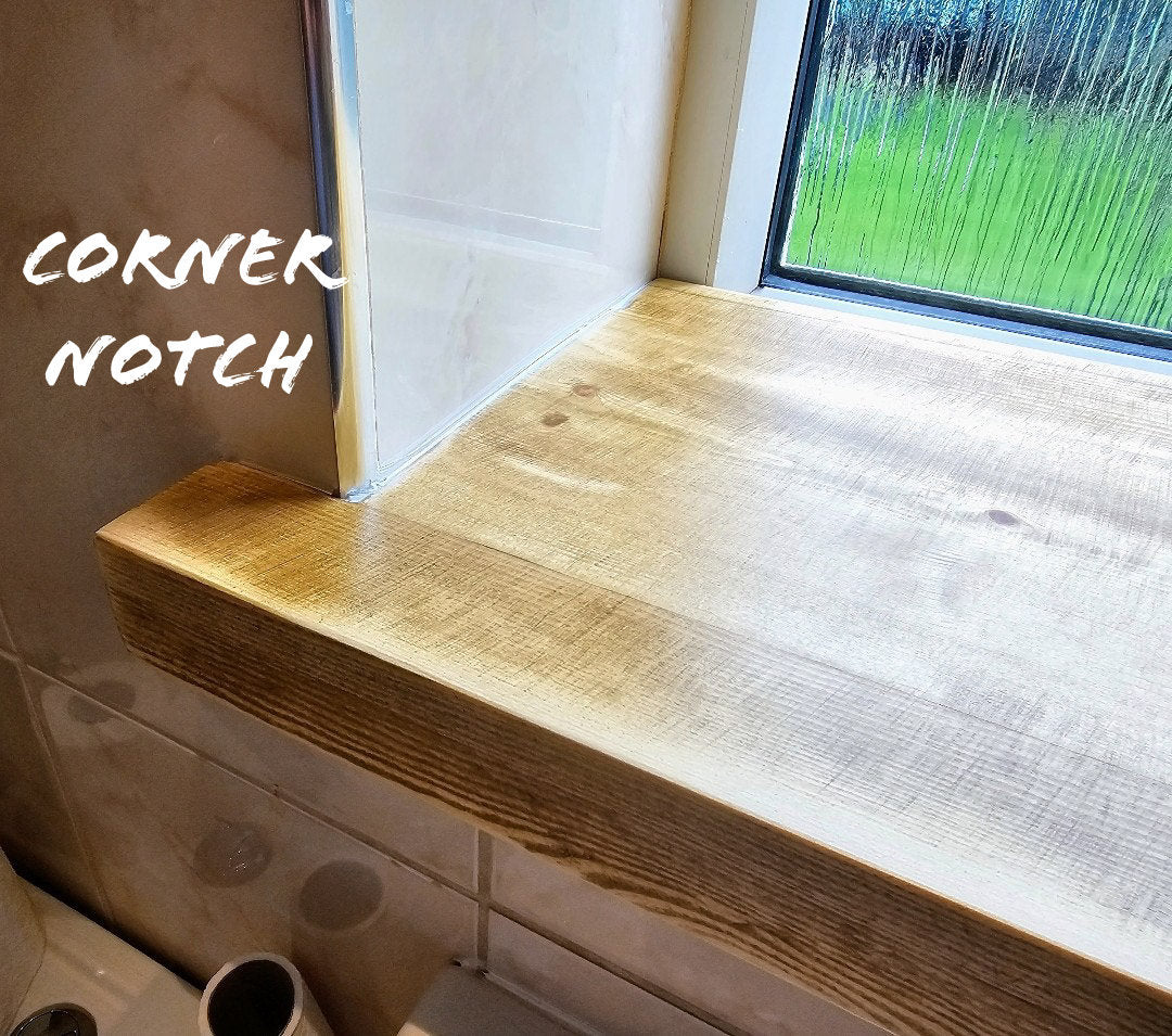 Chunky Rustic Window Sills, with Front Notches | Window Ledge Shelf ...