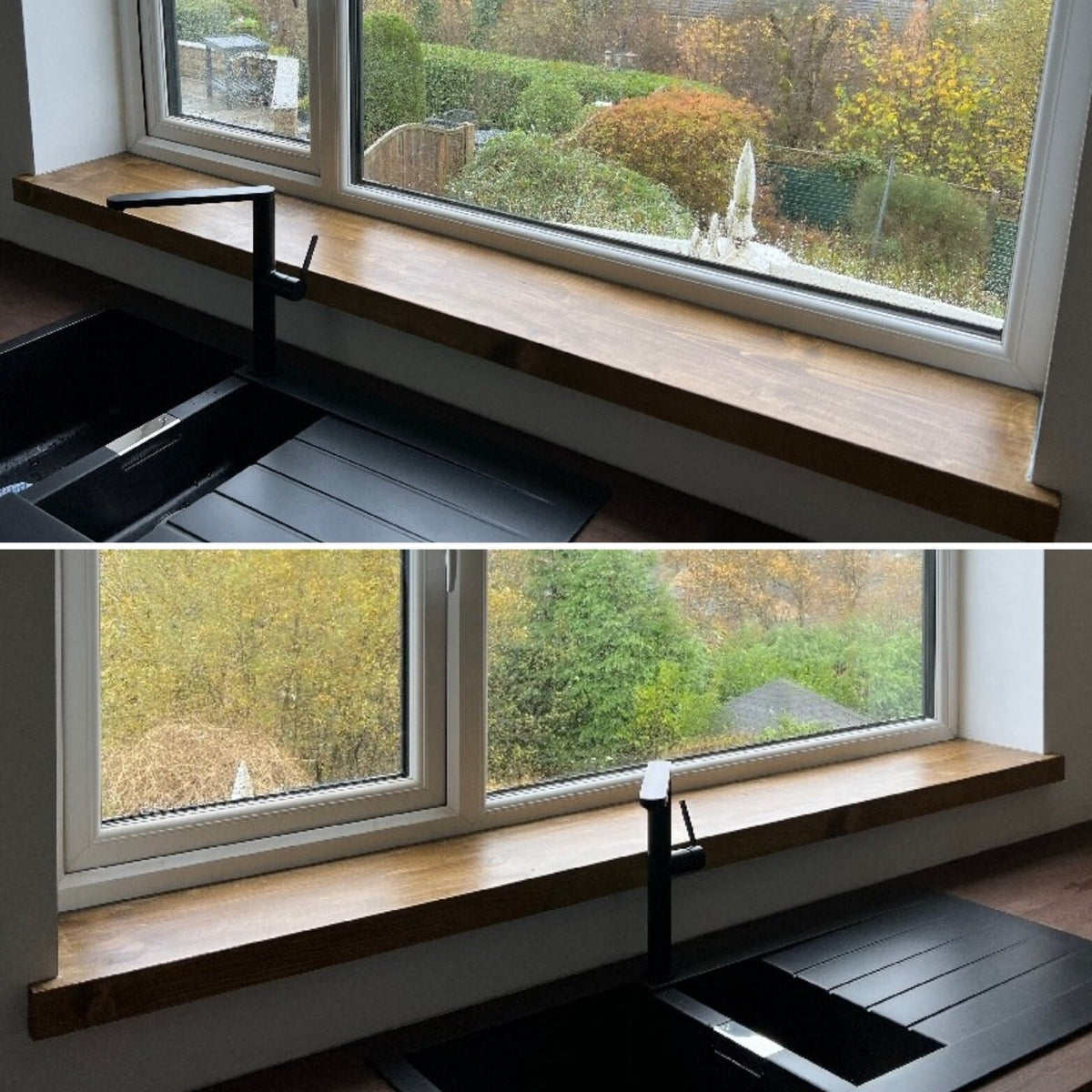 Rustic Window Sills, with Front Lip & Corner Notches | Window Ledge Sh ...