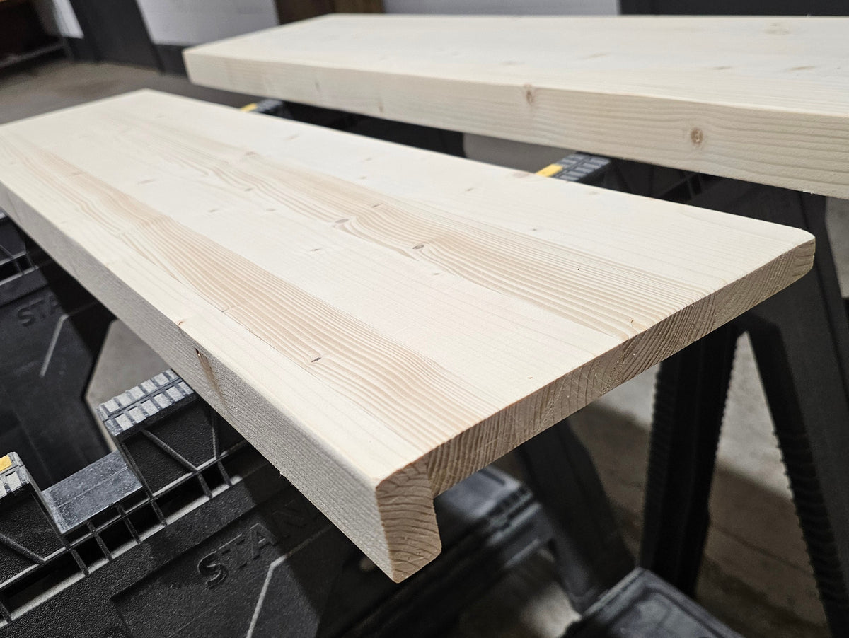 Plain Thin Rustic Window Sills, with Front Lip | Window Ledge Shelf ...